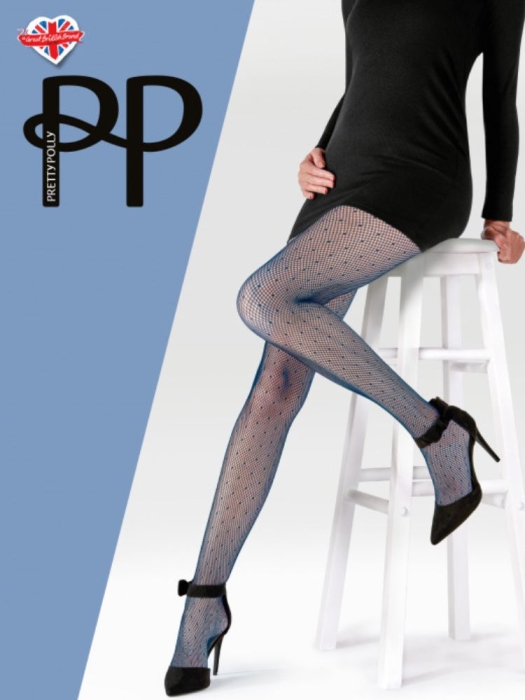 Fishnet Tights with Polka Dot Design